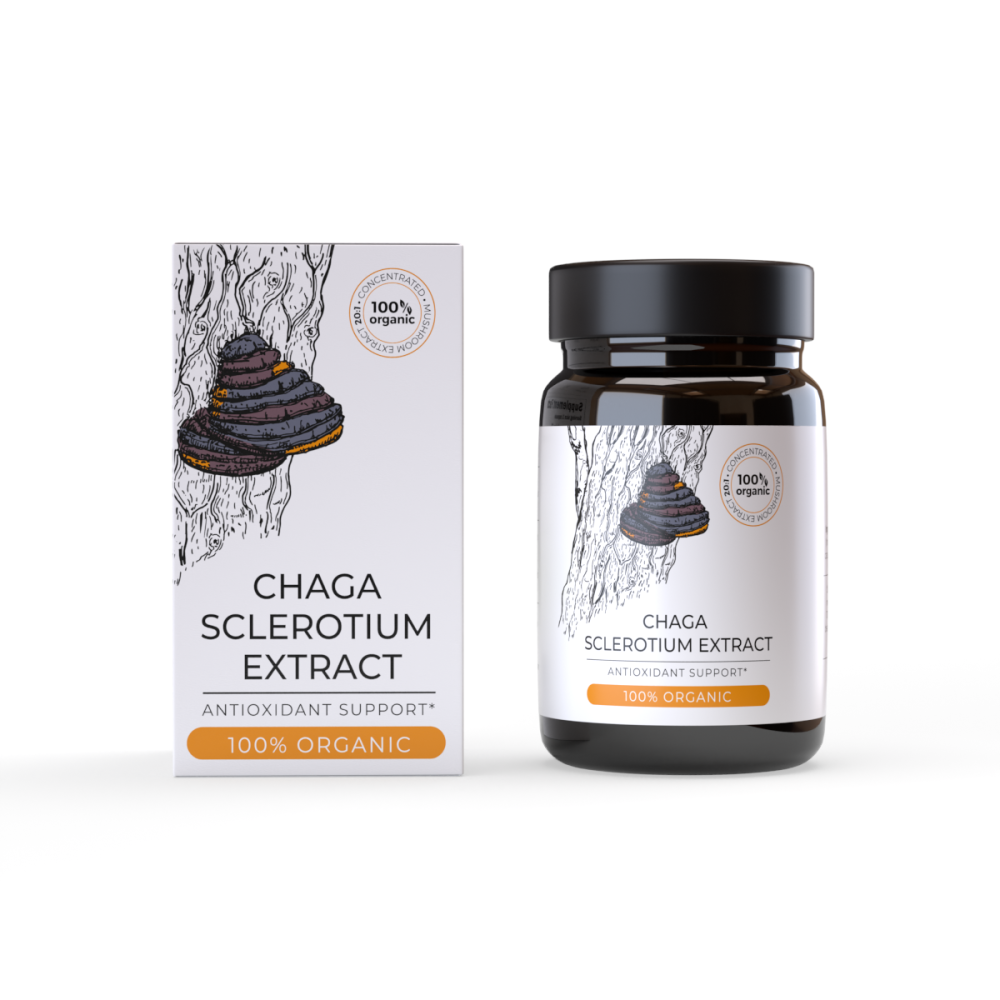Chaga Mushroom Extract Capsules – 370mg | Immune Support & Antioxidants