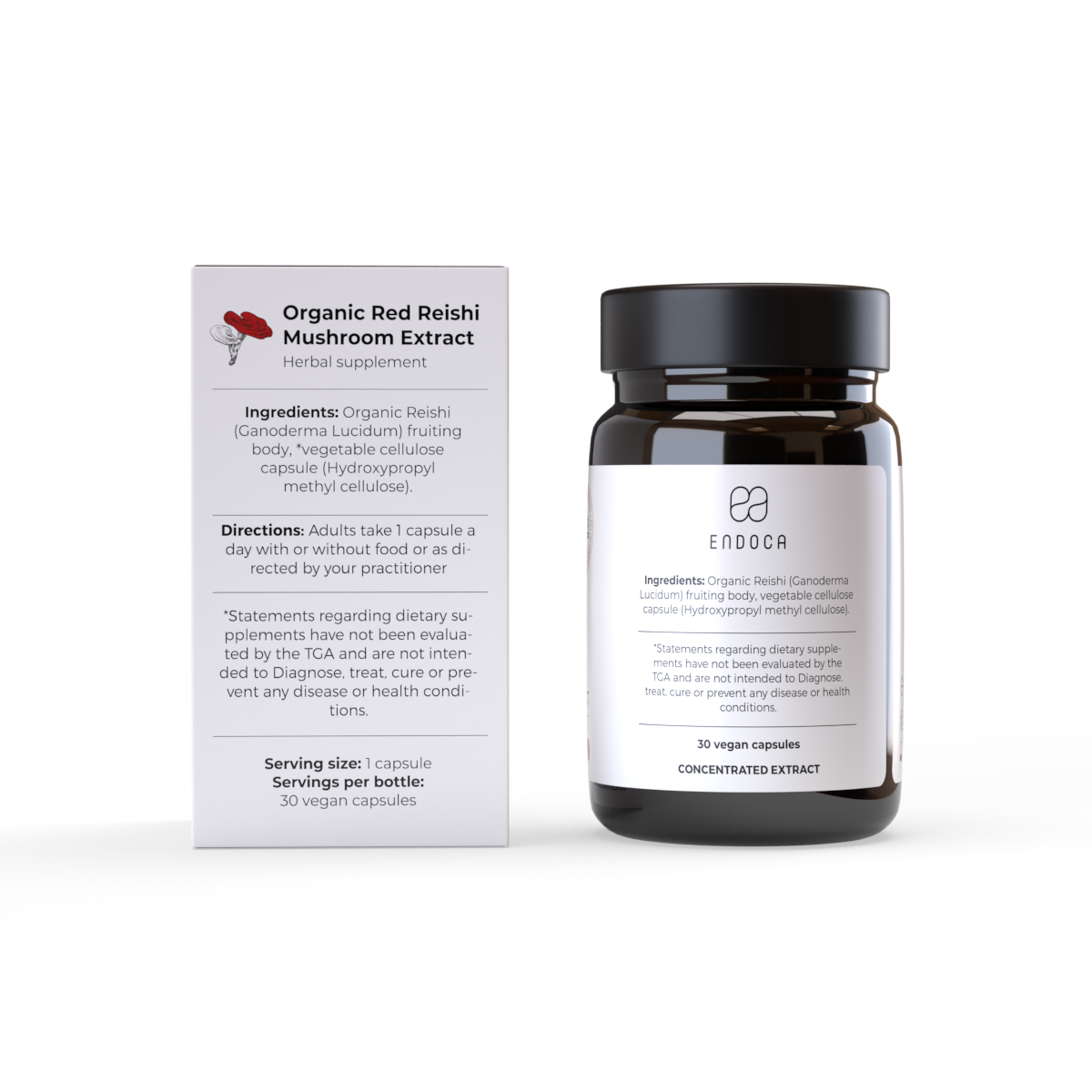 Red Reishi Mushroom Extract Capsules – 280mg | Relaxation & Immune Support